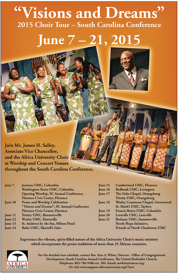 AU Choir Schedule 2015 - South Carolina UMC