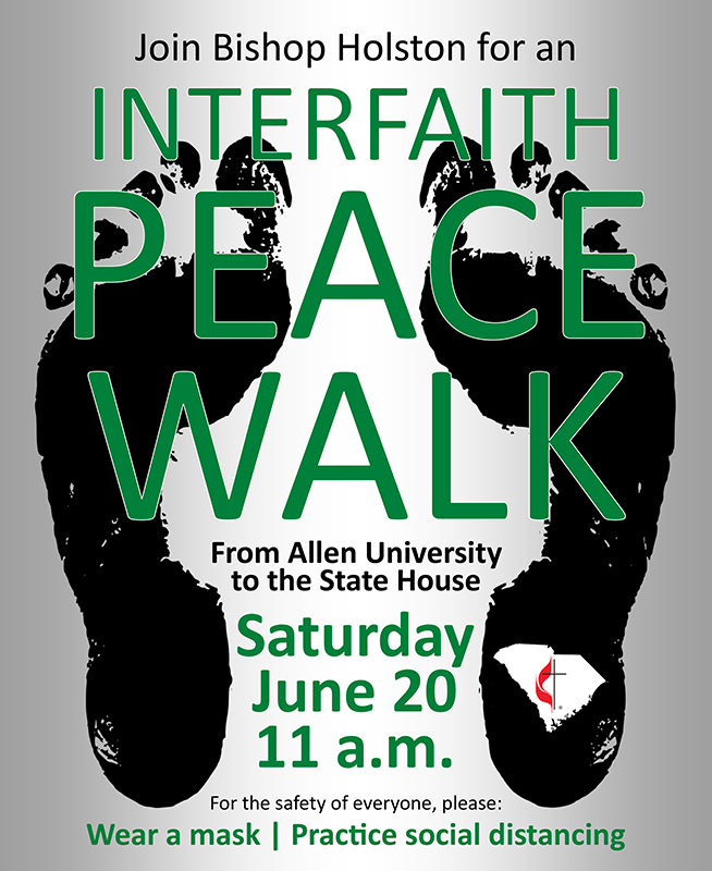 Bishop Holston invites S.C. United Methodists to Interfaith Peace Walk ...