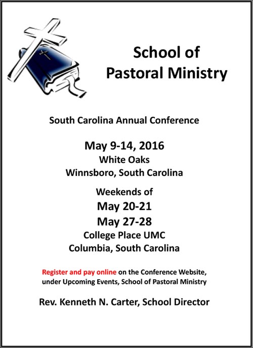 School of Pastoral Ministry - South Carolina UMC